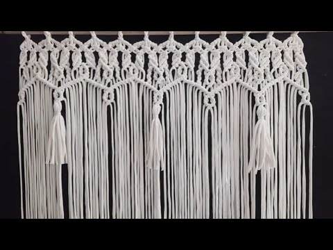 Tutorial Cortina en Macramé N 46. Macramé curtain tutorial. Tutoriel de ...